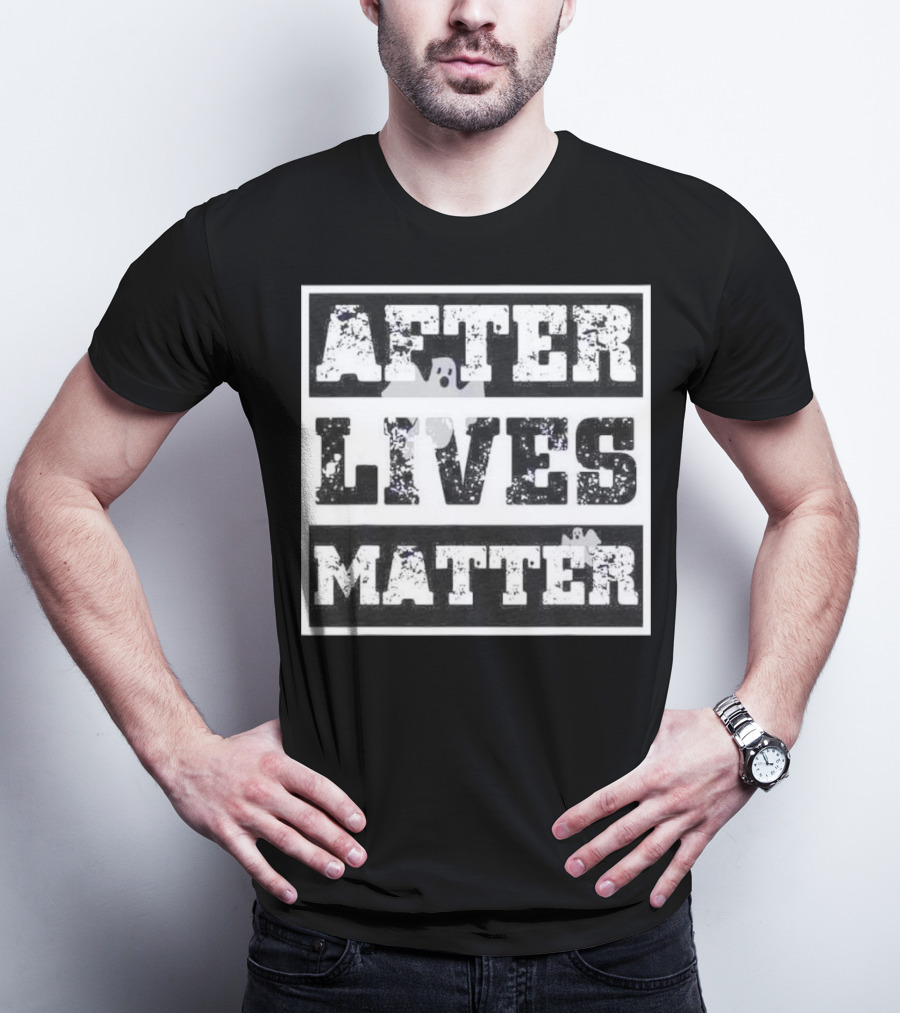Boo After Lives Matter Ghosts Textured Halloween T-Shirt