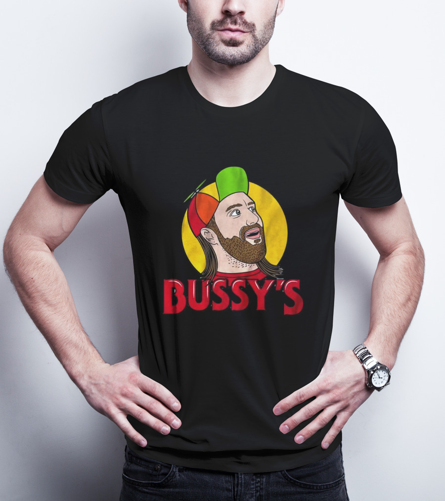 Bussy’s Multicolor Cap Cartoon Character T-Shirt