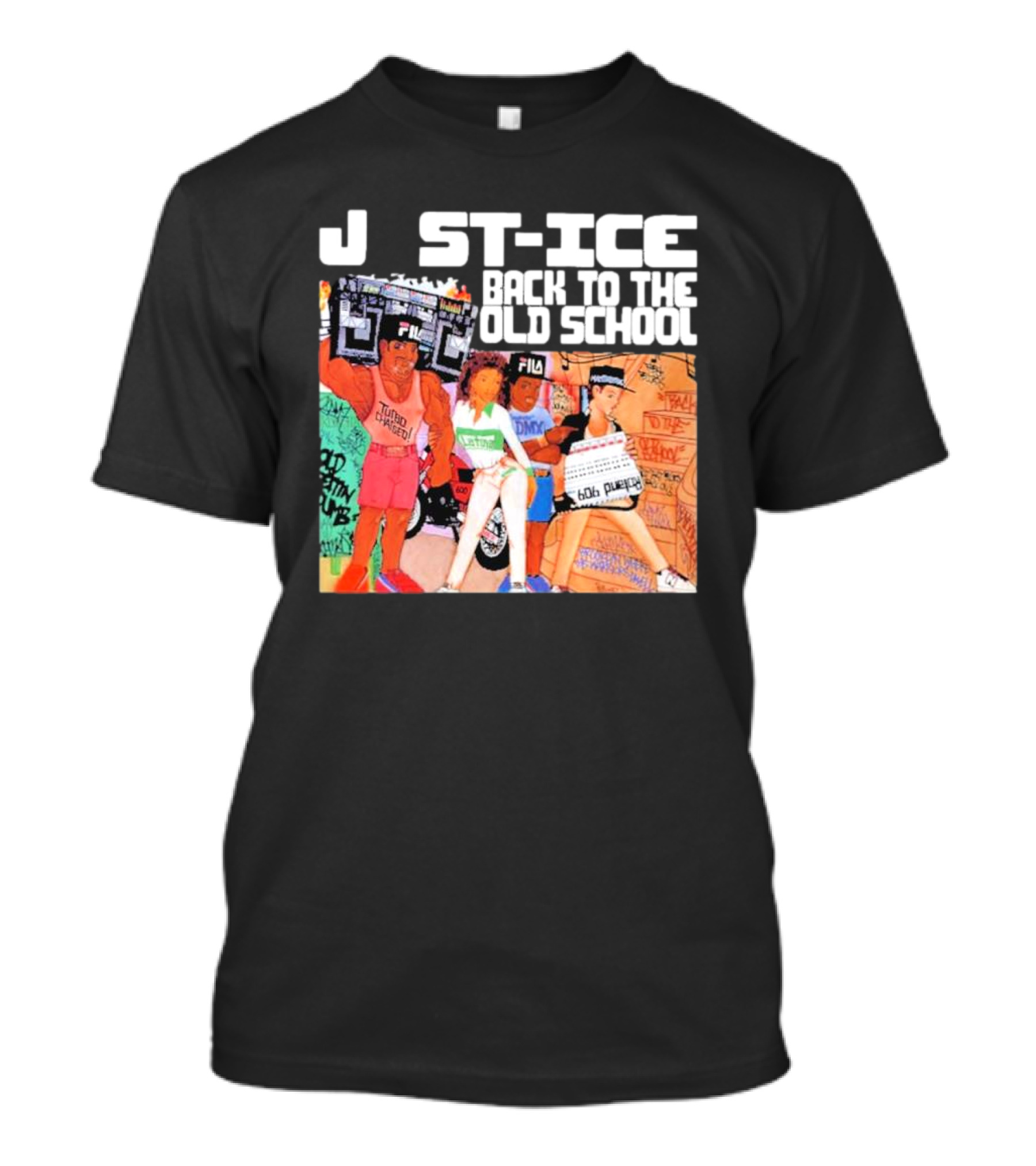 J St-Ice Back To The Old School Fila Boombox Graffiti T-Shirt