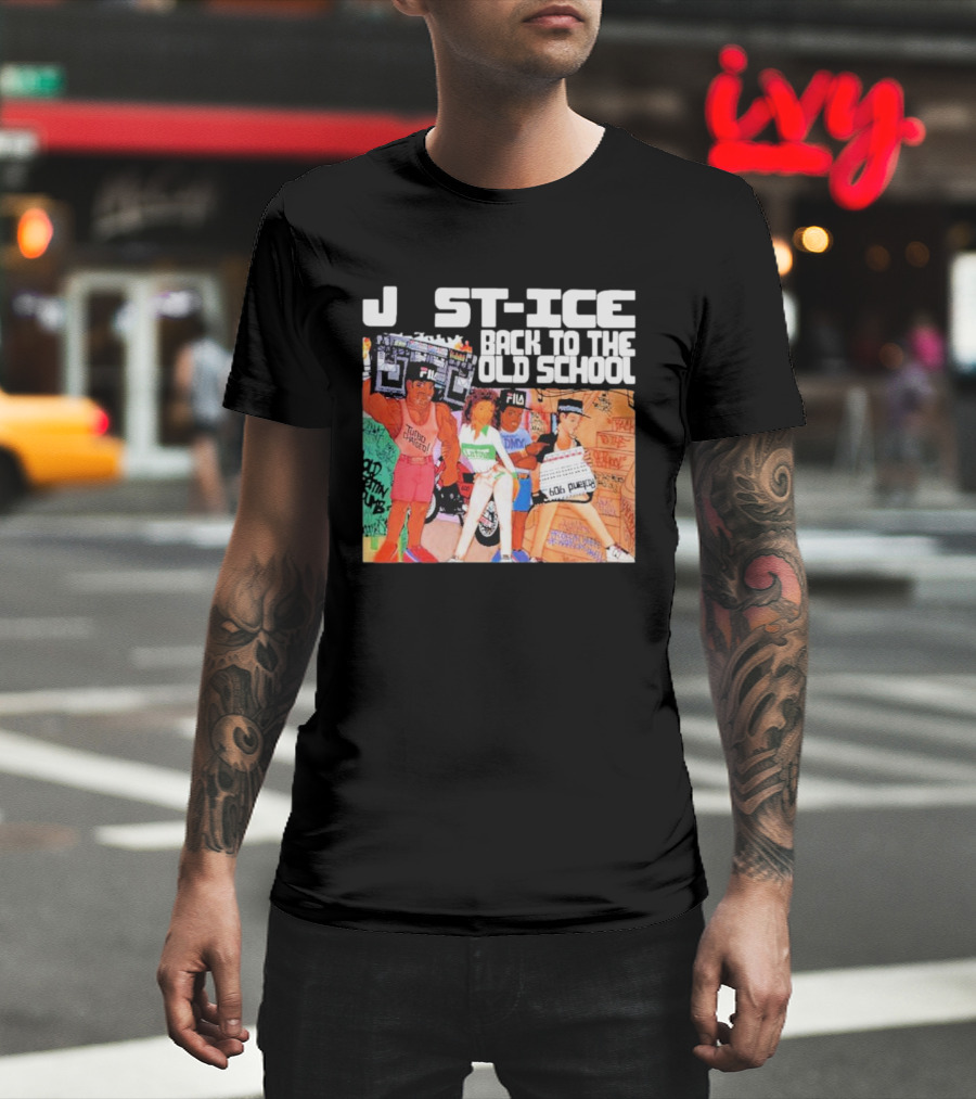 J St-Ice Back To The Old School Fila Boombox Graffiti T-Shirt