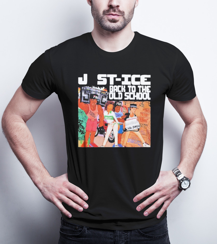 J St-Ice Back To The Old School Fila Boombox Graffiti T-Shirt