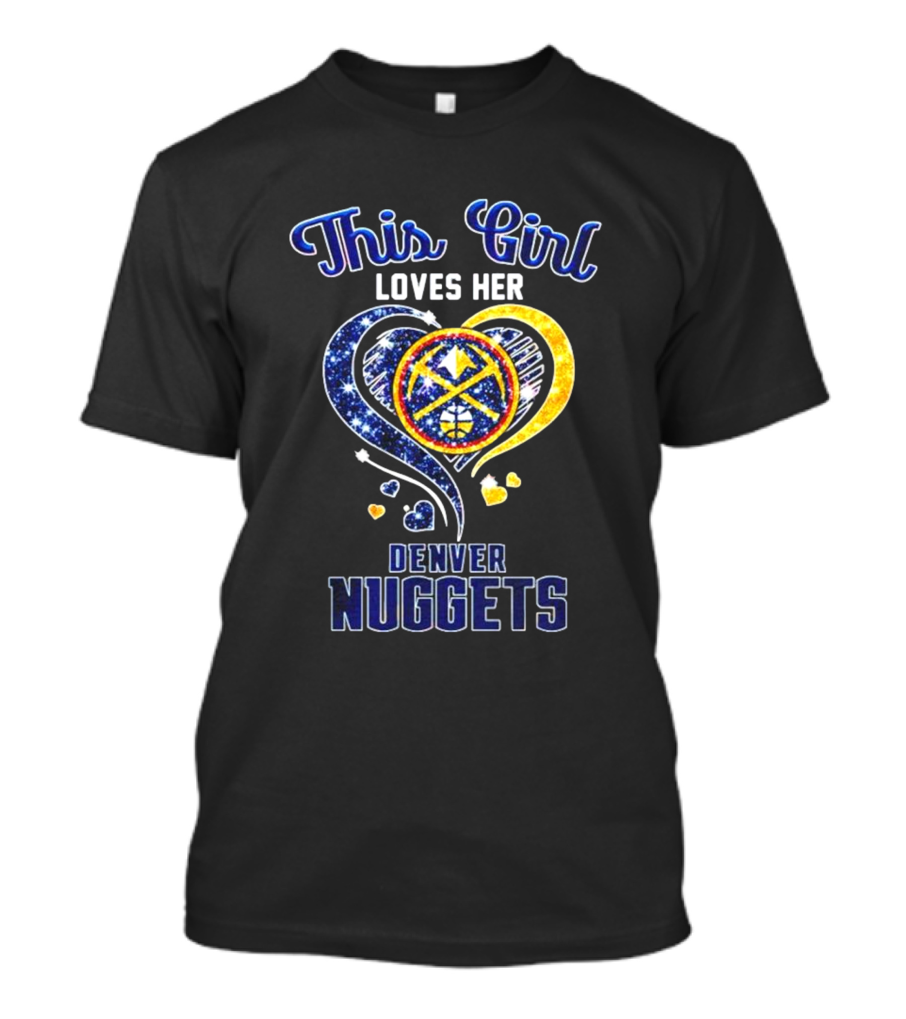 This Girl Loves Her Denver Nuggets Heart T-Shirt