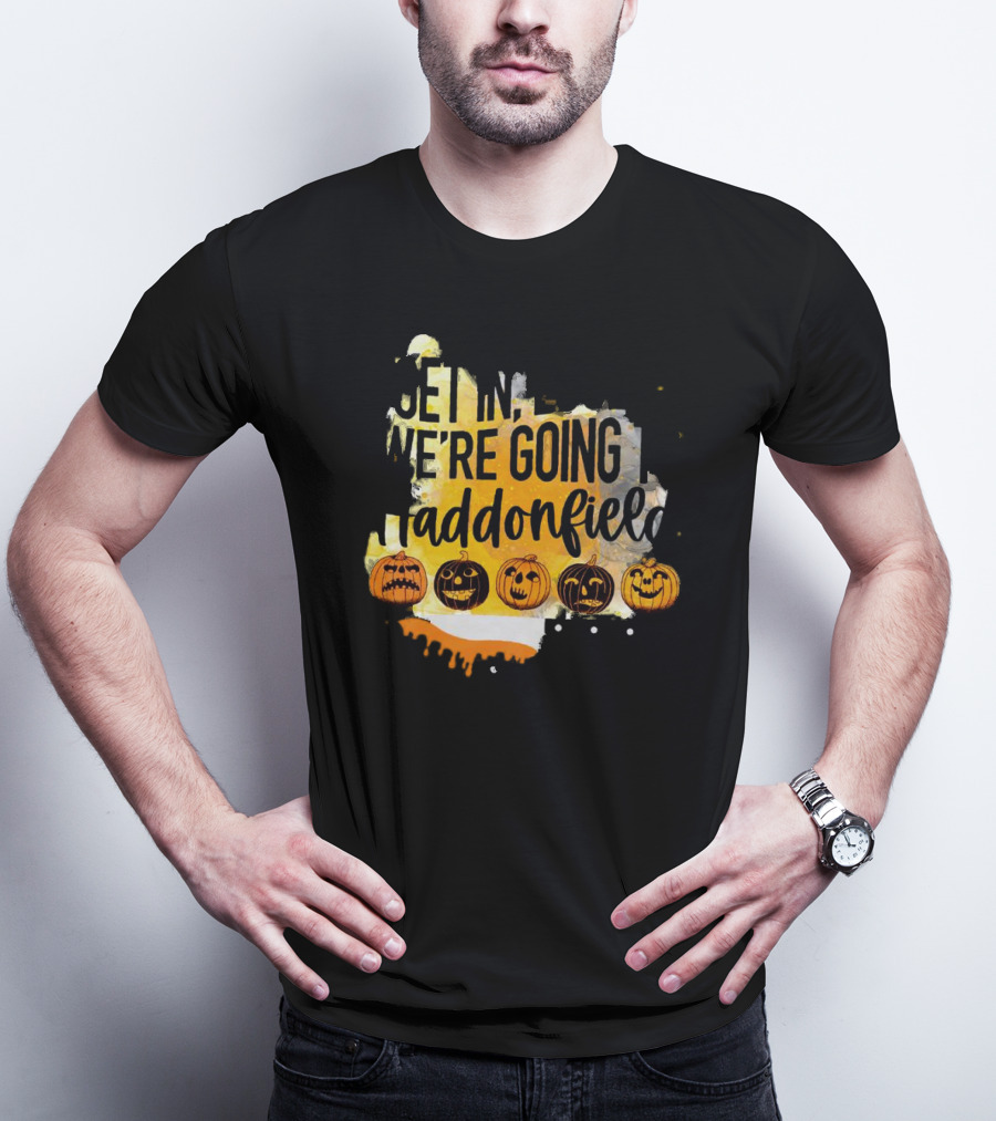 Get In Loser We're Going To Haddonfield Halloween Pumpkins Knife T-Shirt