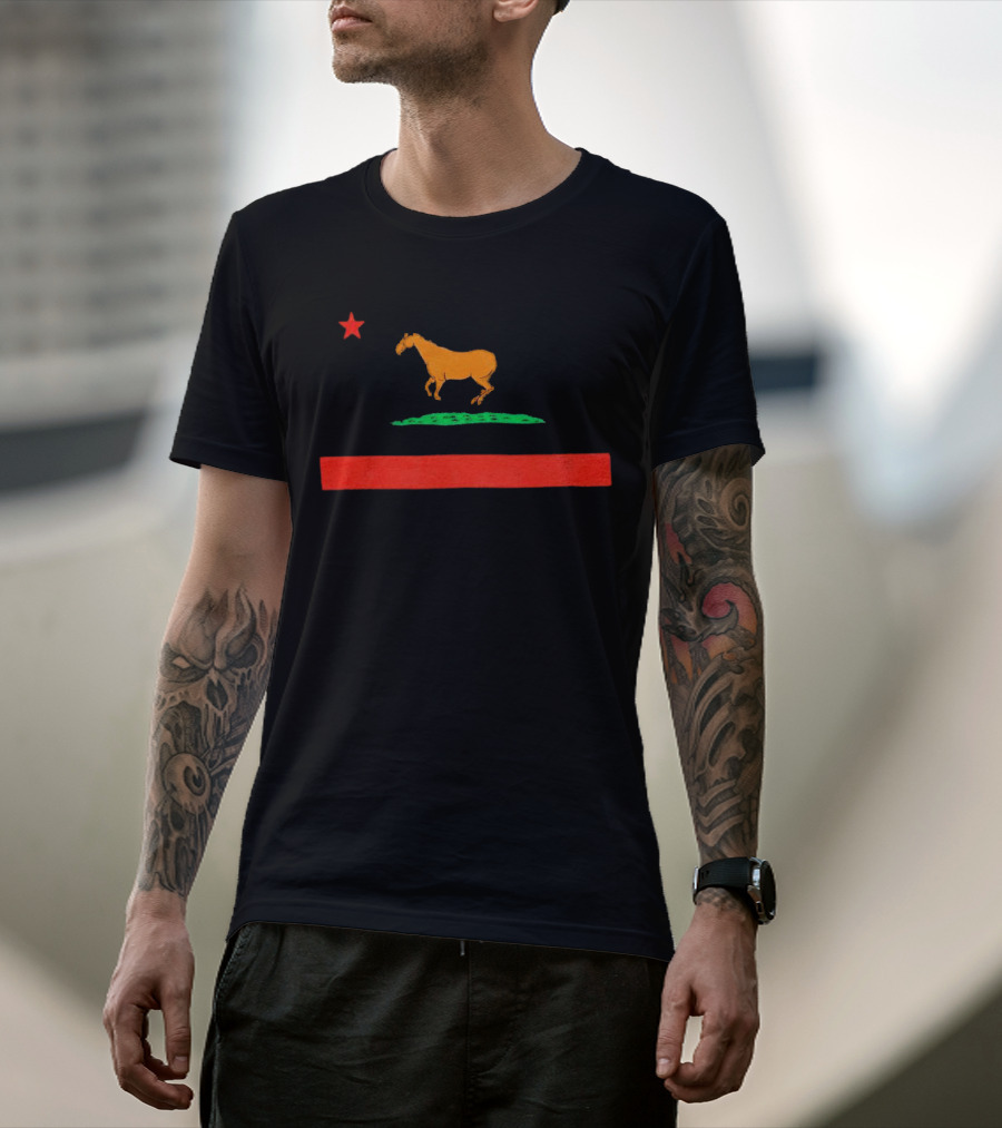 Kentucky Republic Horse With Star And Red Bar T-Shirt