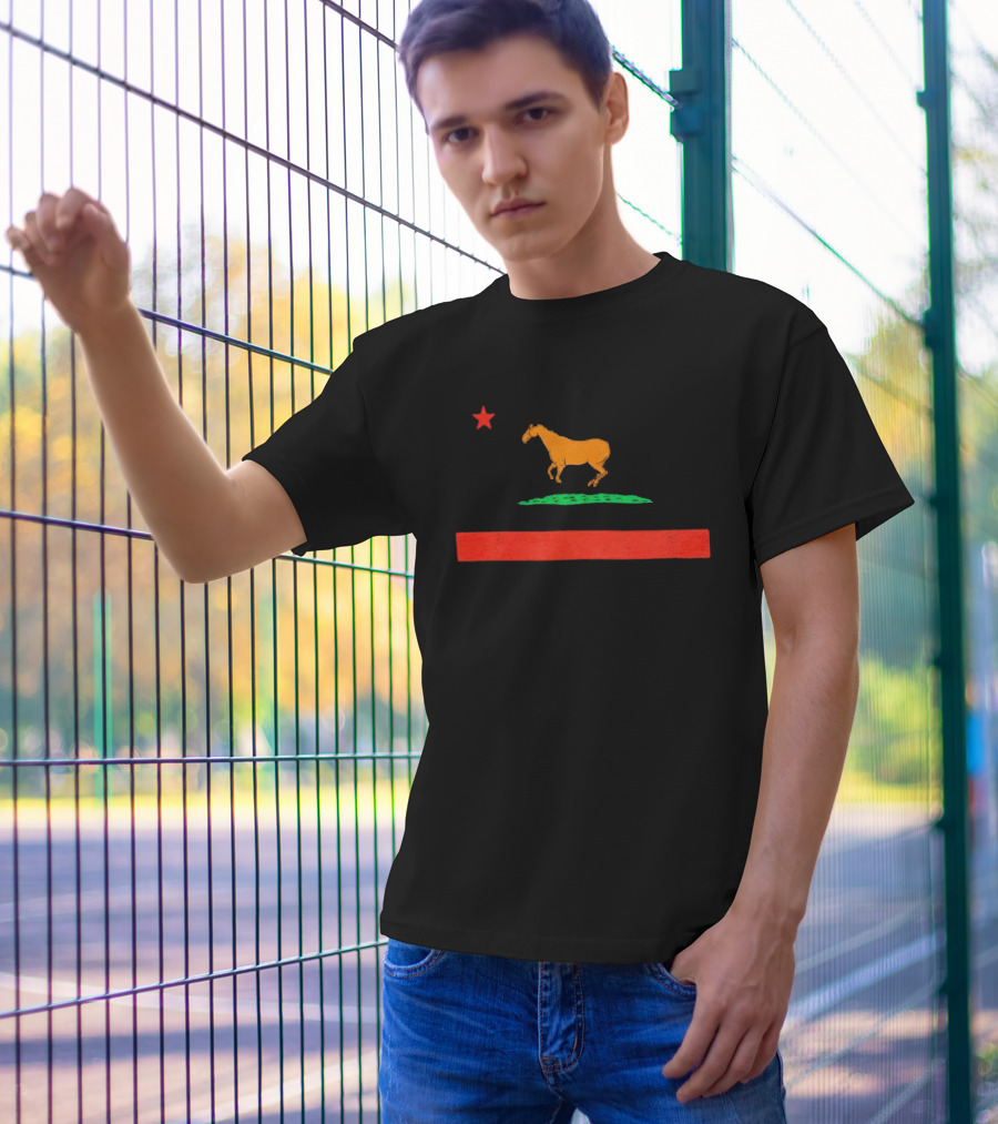 Kentucky Republic Horse With Star And Red Bar T-Shirt