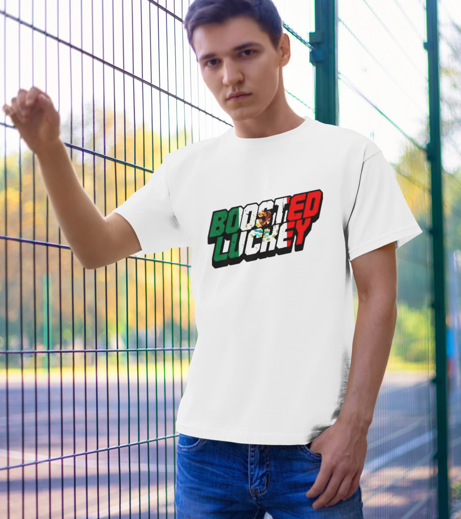 Boosted Luckey Mexico Mexican Flag Colors Eagle Emblem T-Shirt