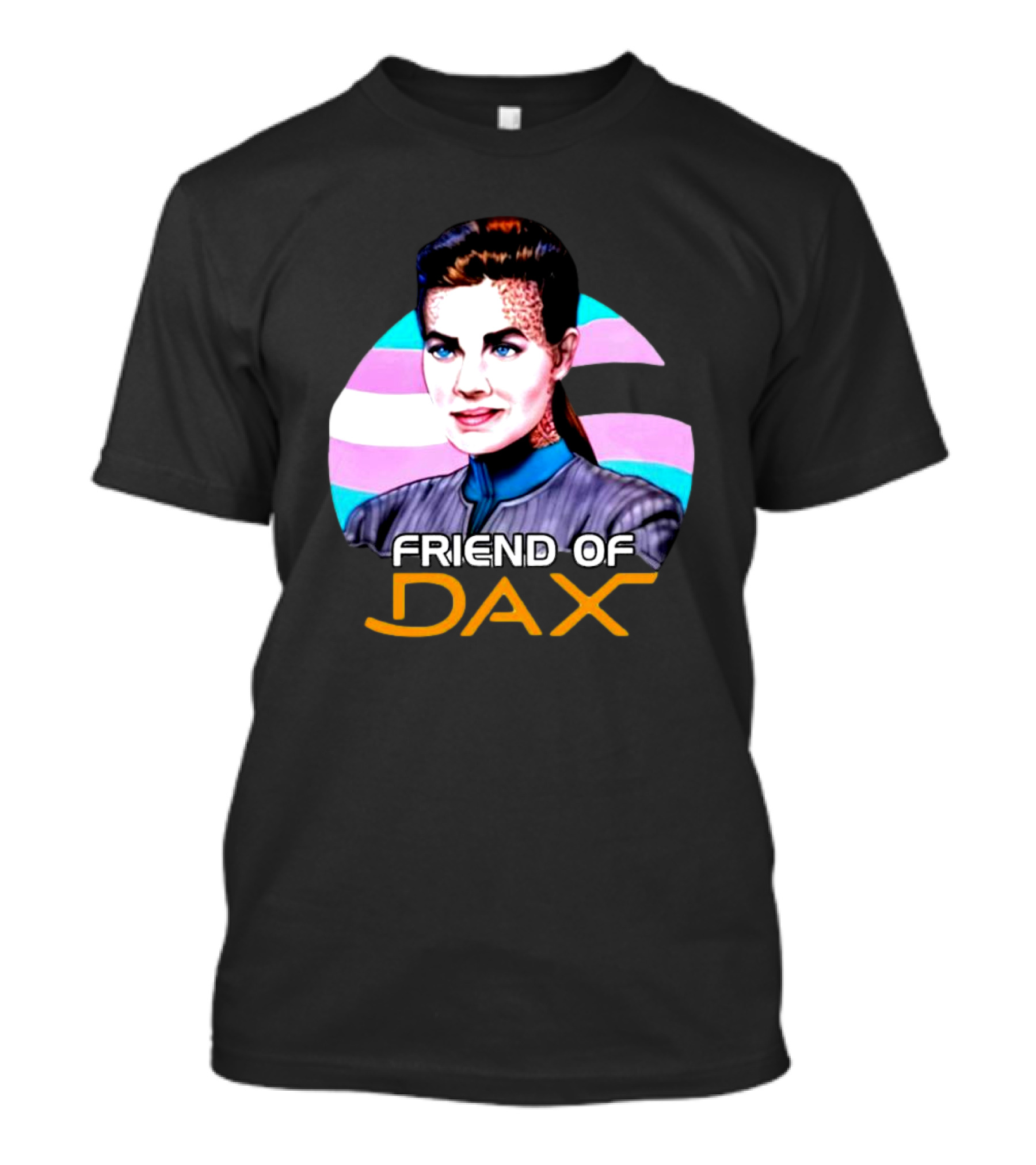 Friend Of Dax Star Trek Trans Pride Background T-Shirt