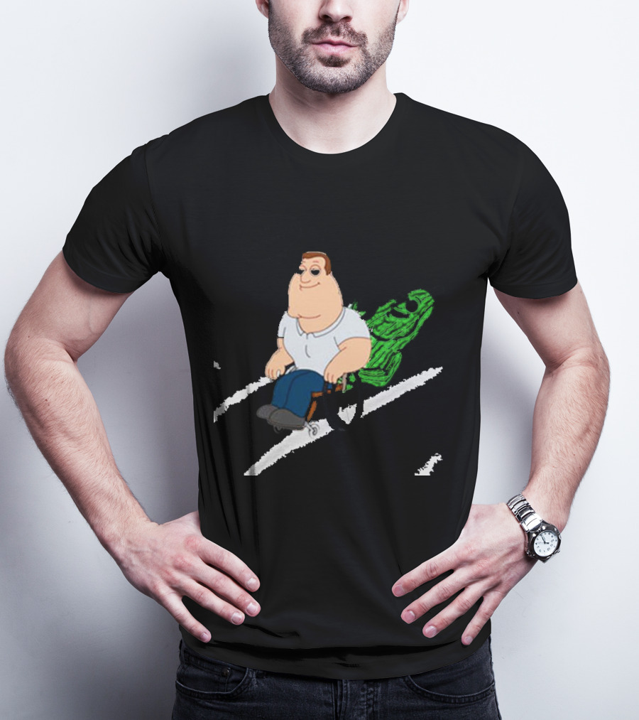 Joe Swanson Riding Cucumber Joe T-Shirt