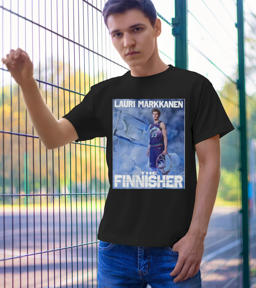 Lauri Markkanen The Finisher Basketball Ice Blue T-Shirt