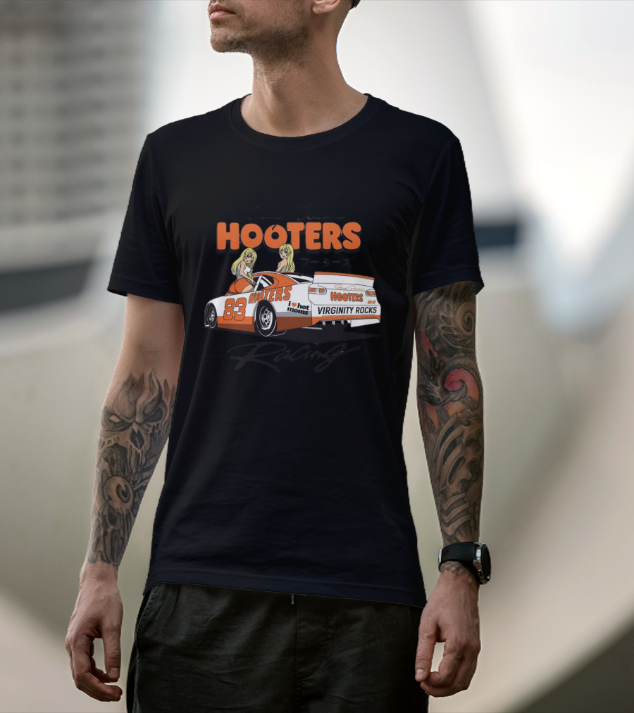 Danny Duncan Hooters 83 Racing I Heart Hot Moms Virginity Rocks T-Shirt