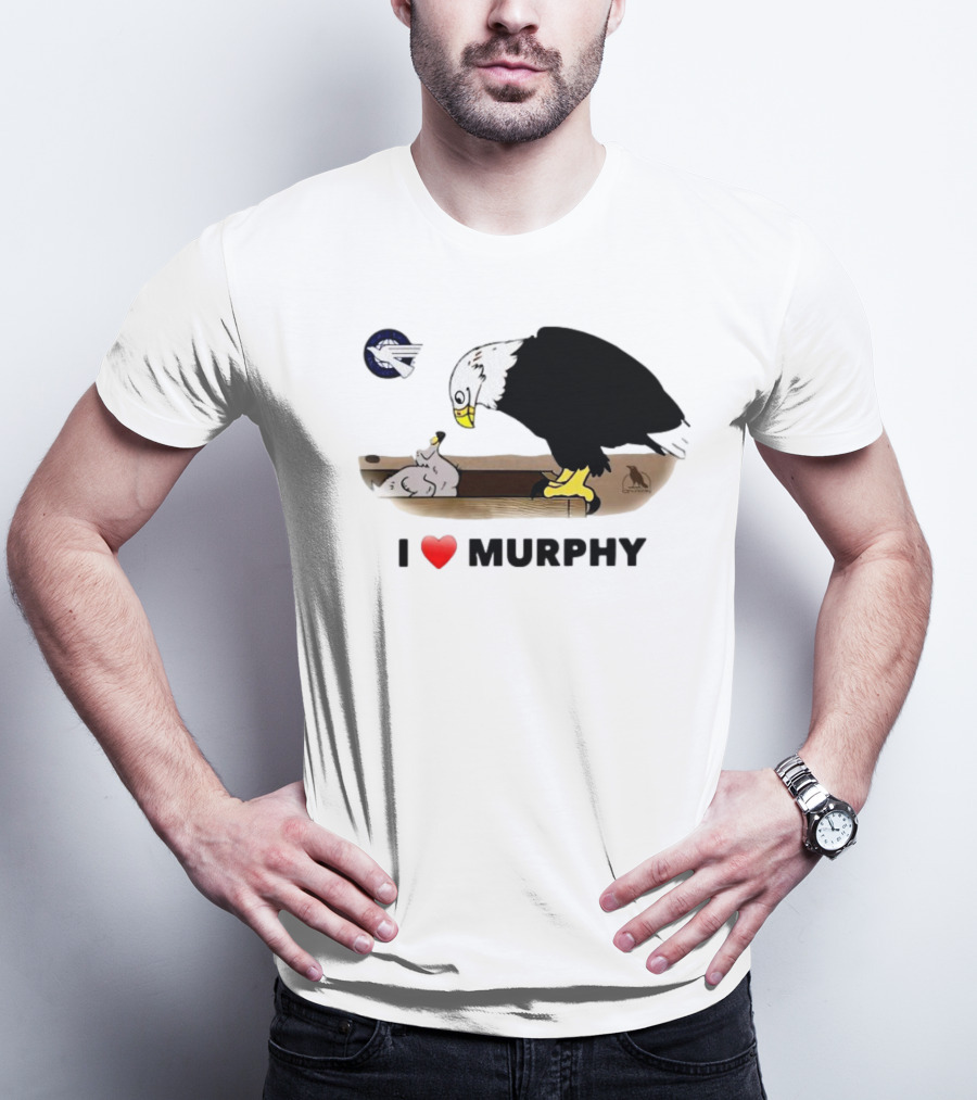 Eagle I Love Murphy Heart Symbol With Nest And Stork T-Shirt