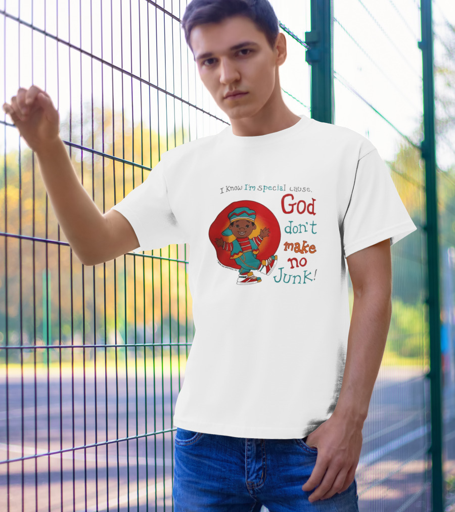I Know I'm Special Cause God Don't Make No Junk Red And Blue Outfit Character T-Shirt