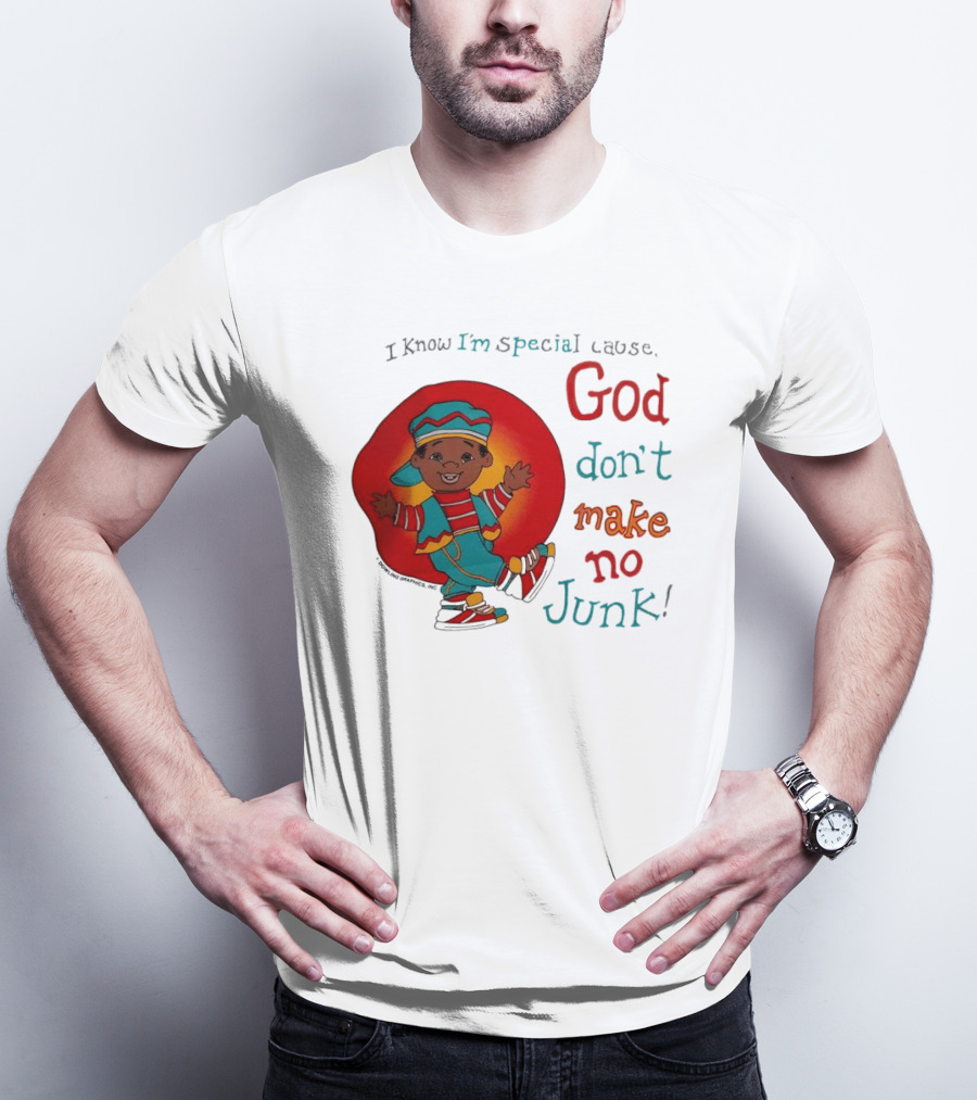 I Know I'm Special Cause God Don't Make No Junk Red And Blue Outfit Character T-Shirt