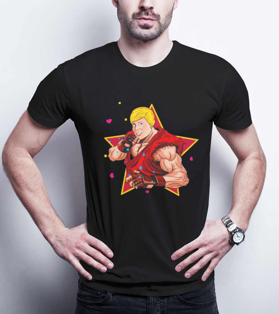 Ken Hadouken Star Power Fighter Red Attire T-Shirt