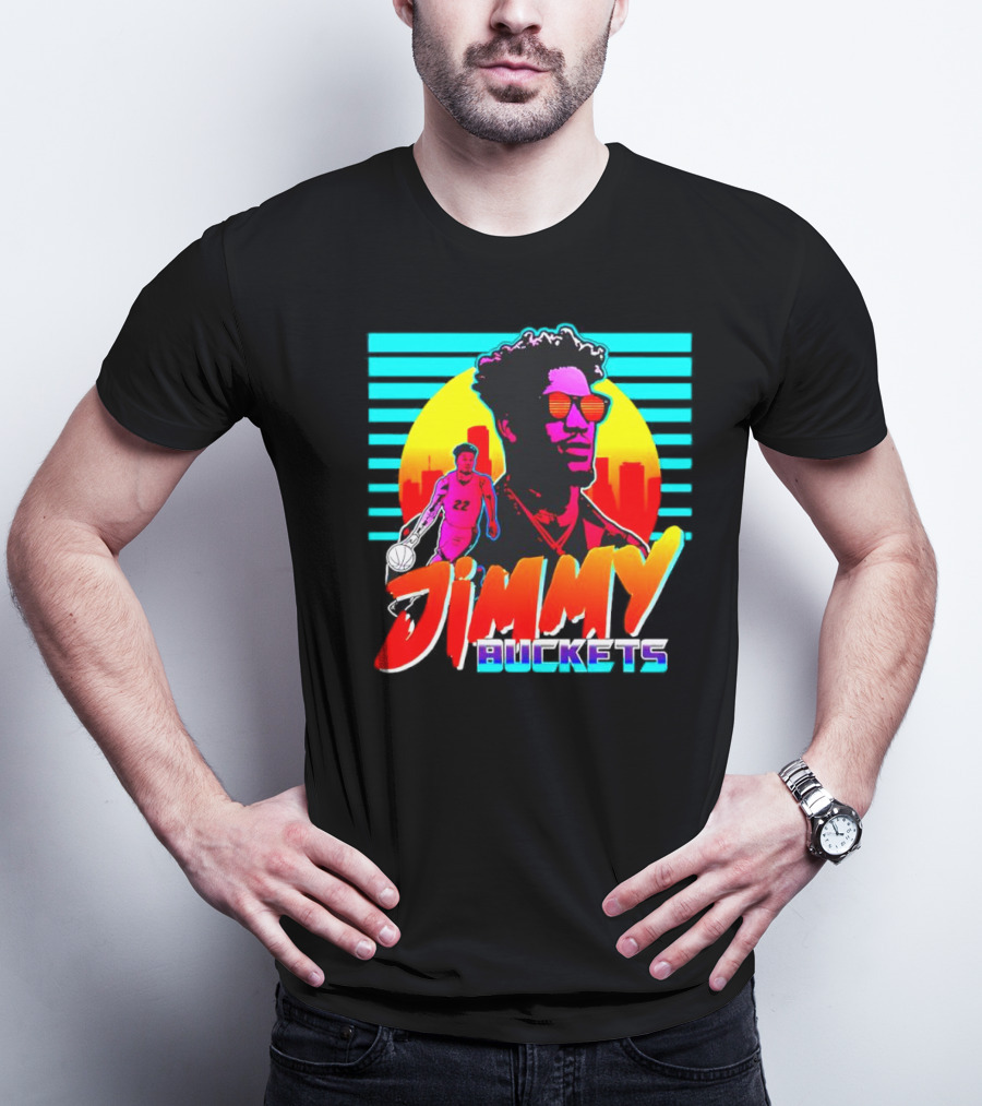 Jimmy Buckets Retro Neon Basketball Player T-Shirt