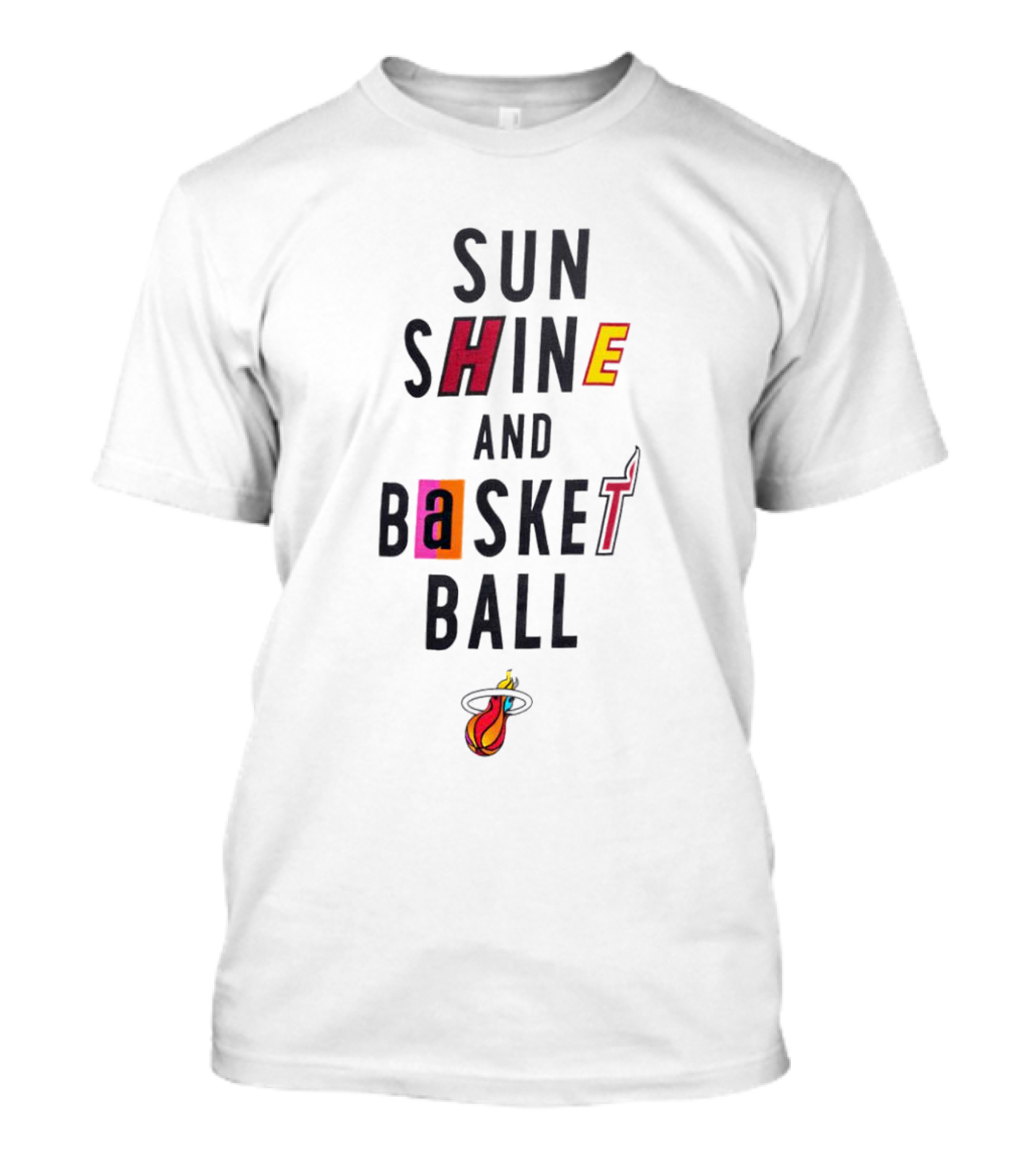 Sun Shine And Basketball Miami Heat T-Shirt