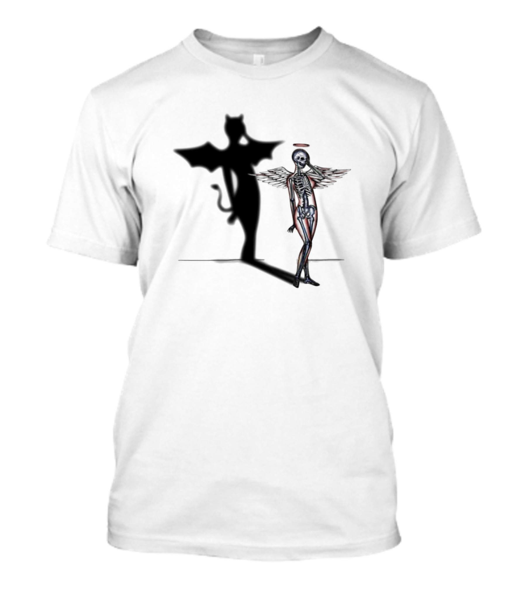 Marcos Alvarado Her Shadow Angel Skeleton Devil T-Shirt