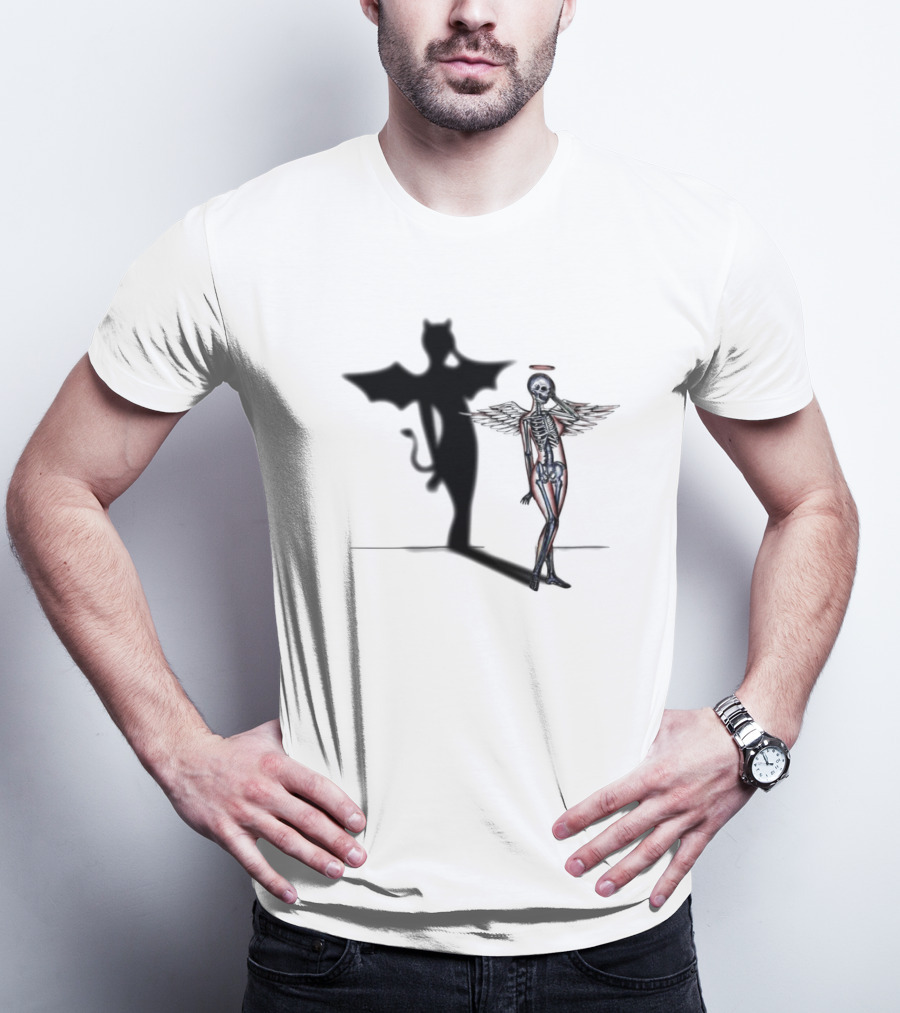 Marcos Alvarado Her Shadow Angel Skeleton Devil T-Shirt