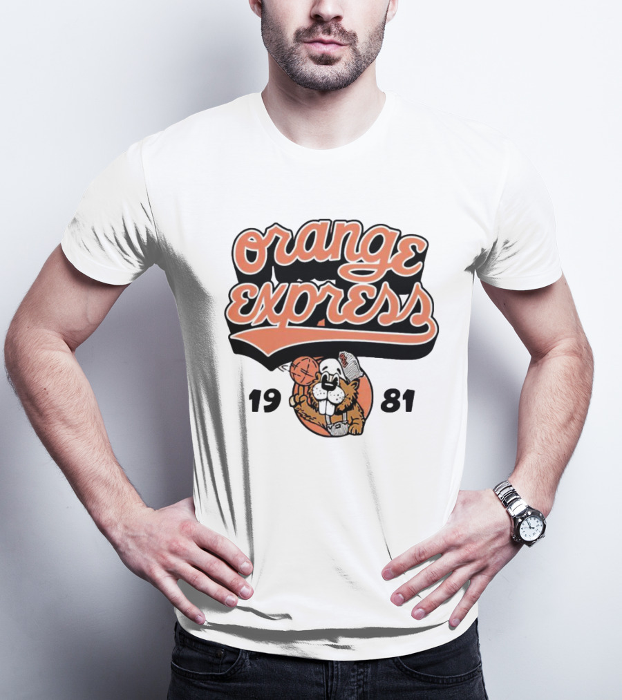 Orange Express 1981 OSU Basketball Beavers Cartoon T-Shirt