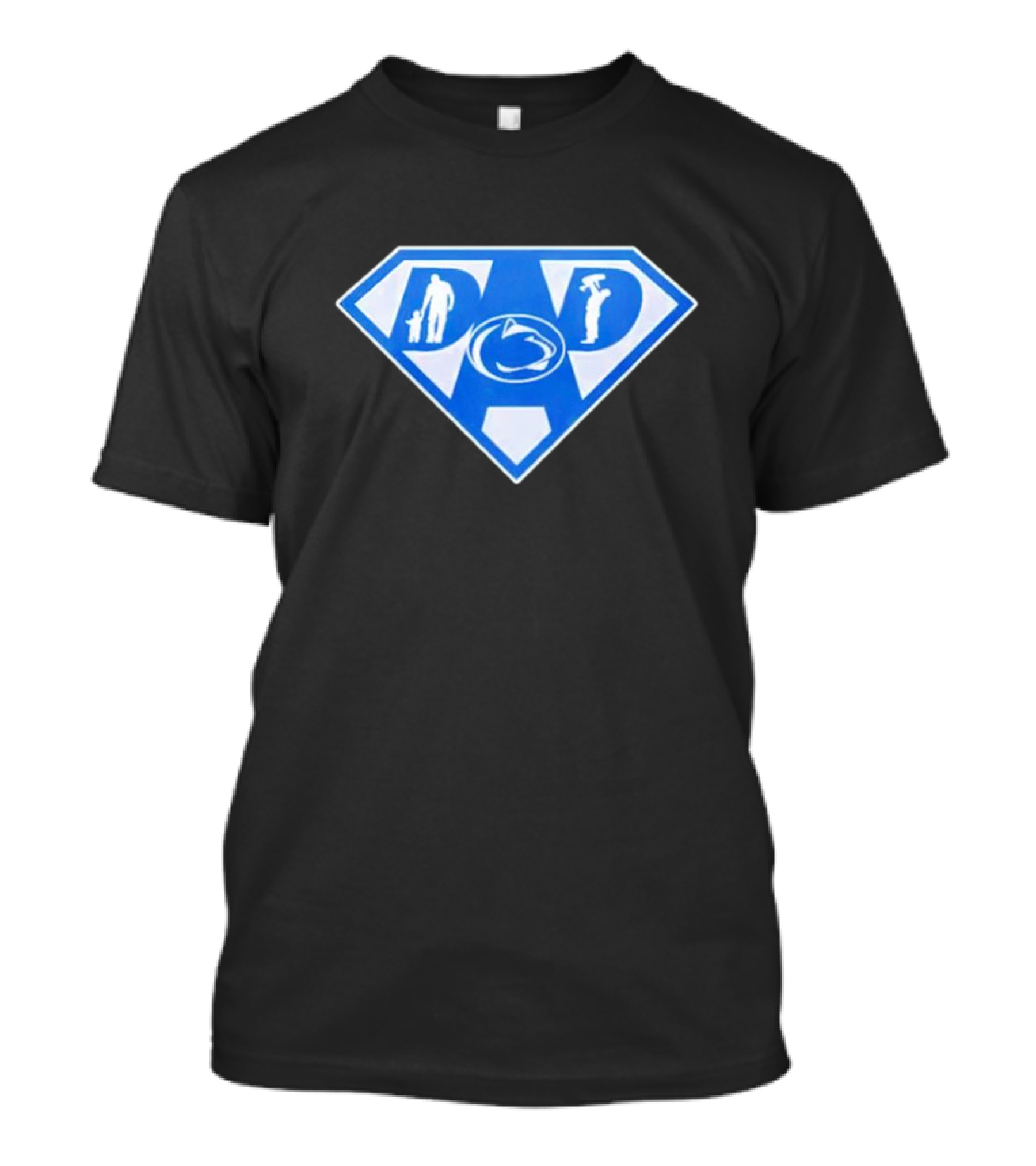 Penn State Nittany Lions Dad Superhero Emblem T-Shirt