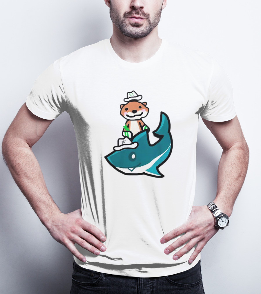 Dallas Stars San Jose Sharks Otter On Shark T-Shirt