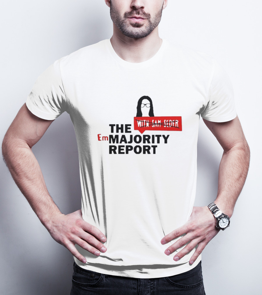 Emma Vigeland EmMajority Report With Sam Seder Crossed Out T-Shirt