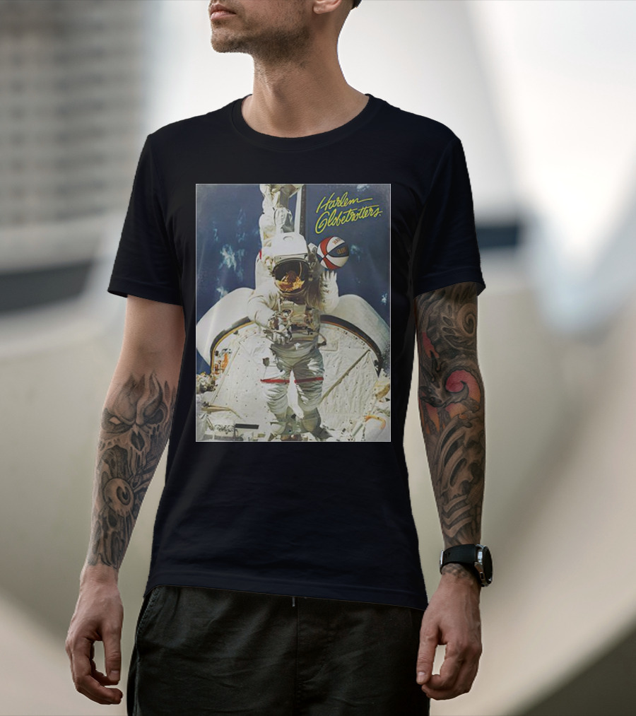 Harlem Globetrotters Astronaut Space Basketball Adventure T-Shirt