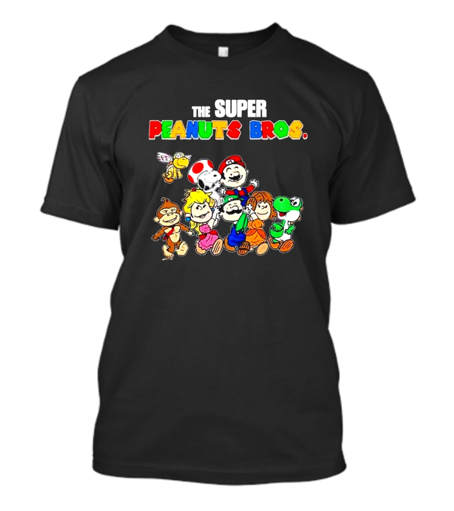 The Super Peanuts Bros Mario Crossover Characters T-Shirt