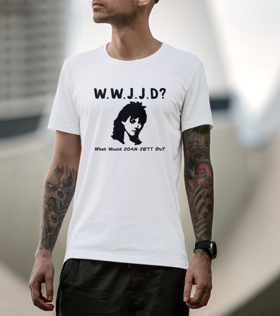 WWJJD What Would Joan Jett Do Rebel Rock Icon T-Shirt