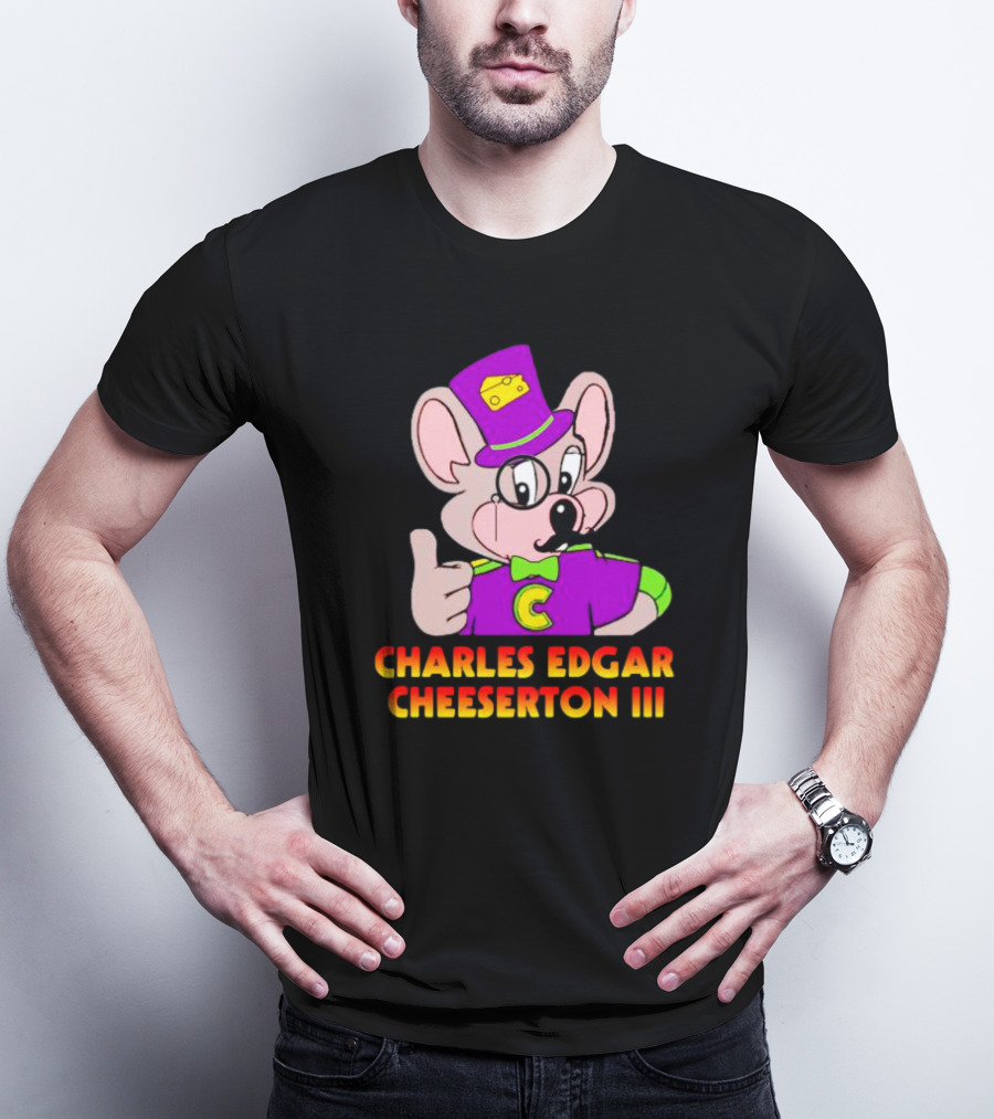 Ted Lasso Charles Edgar Cheeserton III Mouse With Purple Hat And Cheese T-Shirt
