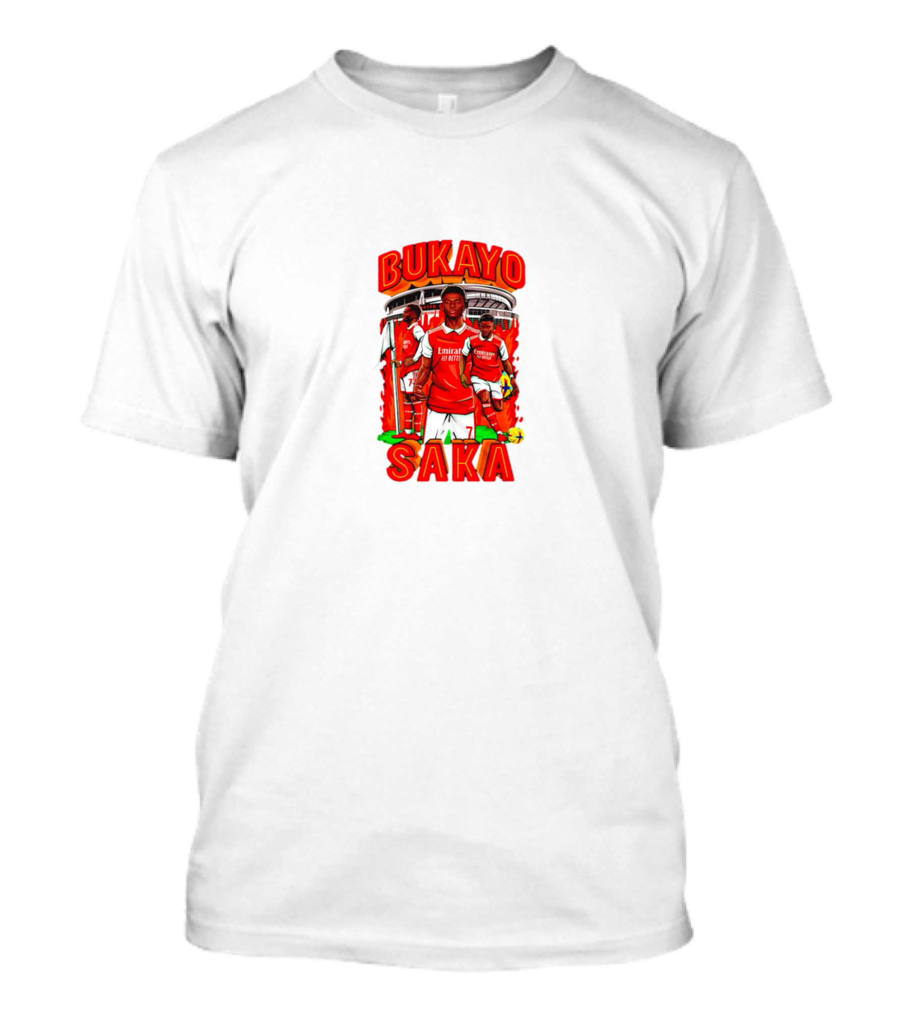 Bukayo Saka Arsenal Fire Stadium Soccer Graphics T-Shirt