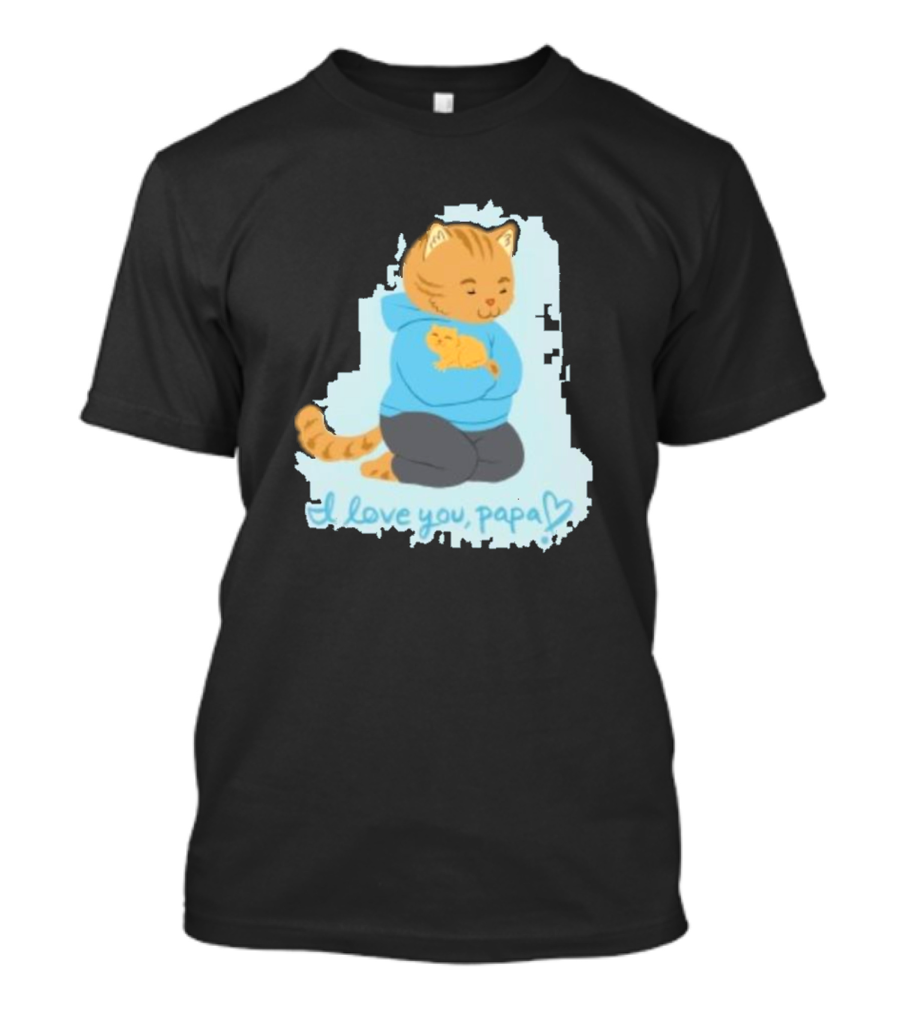 I Love You Papa Cat And Kitten Father's Day T-Shirt