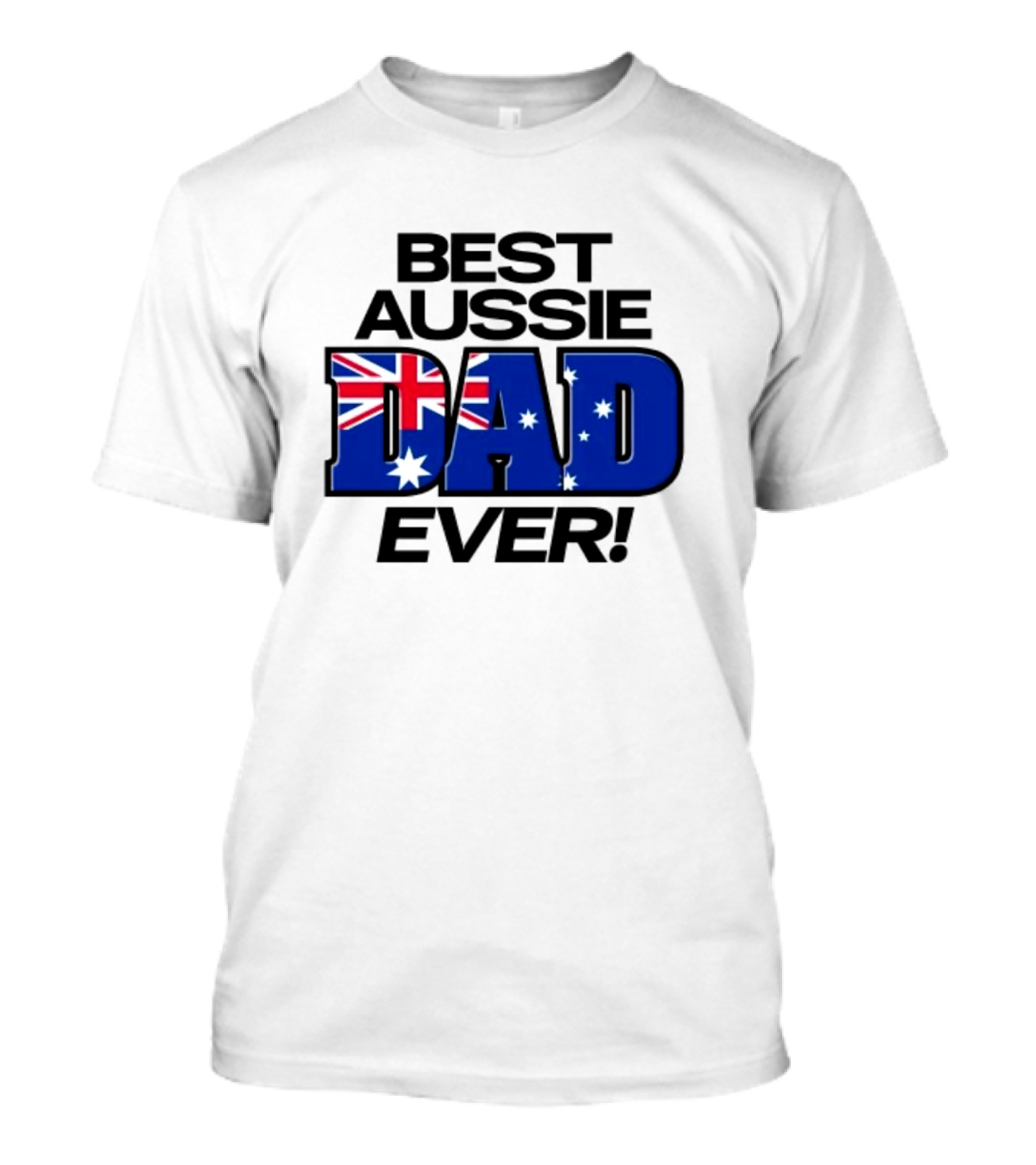 Best Aussie Dad Ever Fathers Day Australian Flag T-Shirt
