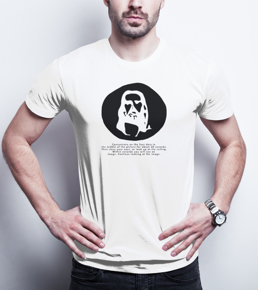 Concentrate On The Four Dots For 30 Seconds To See The Image T-Shirt