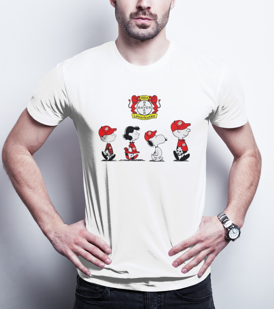 Bayer Leverkusen Peanuts Snoopy Charlie Brown Lucy Linus Soccer Fan T-Shirt