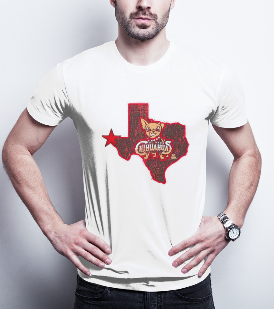 El Paso Chihuahuas Texas Map Star T-Shirt