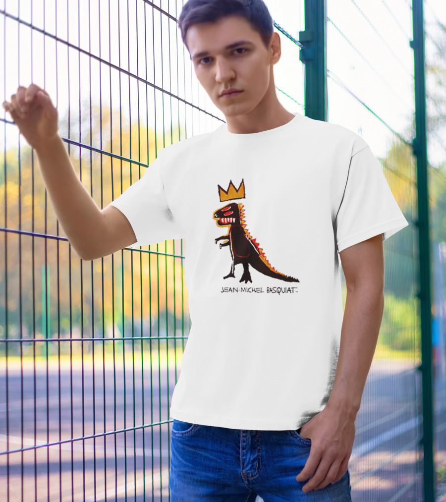 Jean Michel Basquiat Dinosaur Crown Iconic T-Shirt