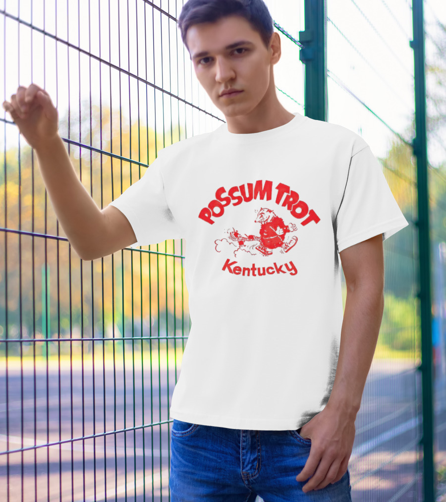 Possum Trot Kentucky Retro Skating Opossum T-Shirt
