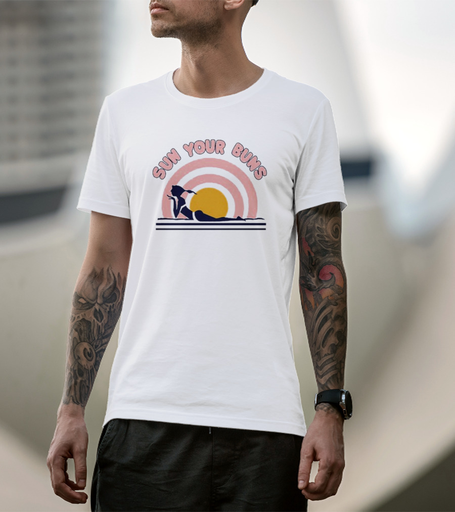 Sun Your Buns Retro Florida Beach Vibes T-Shirt