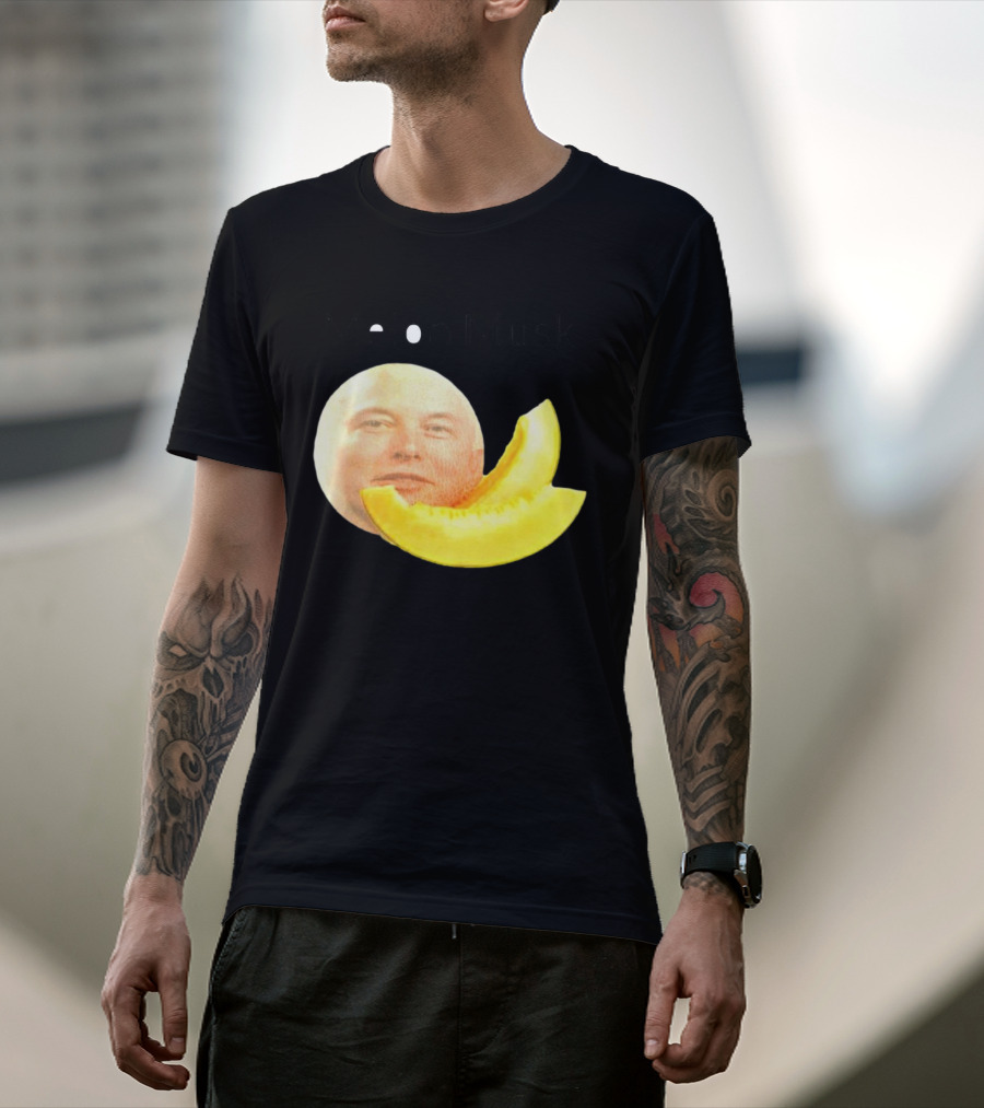 Melon Musk Canary Musk Face With Melon Slice T-Shirt