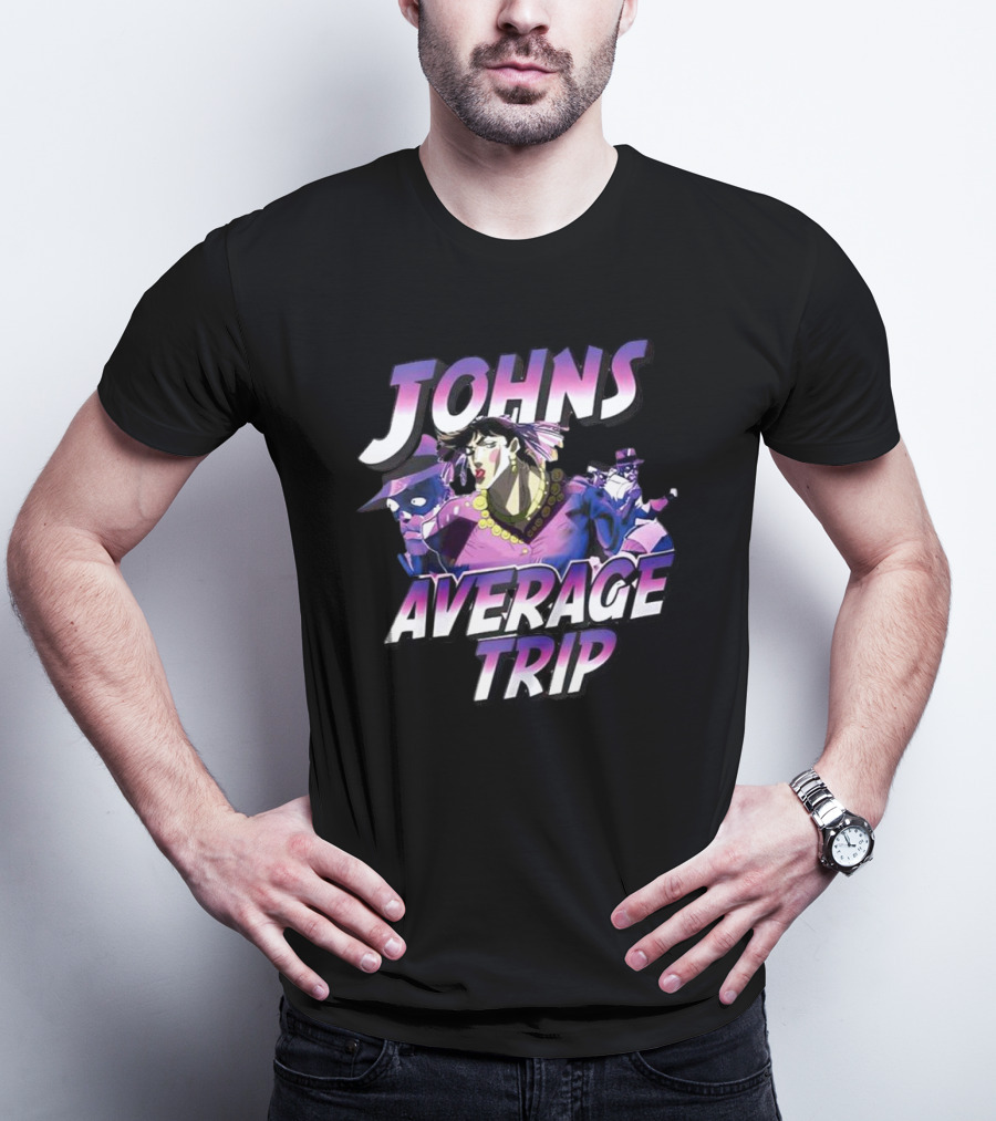 John's Average Trip Manga Style Adventure And Characters T-Shirt