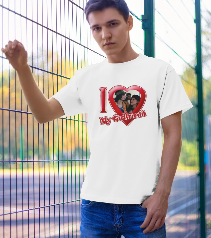 Mike Wheeler I Love My Girlfriend Heart Image T-Shirt
