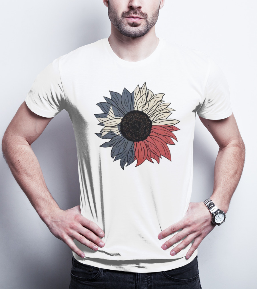 Texas Flag Sunflower Bloom T-Shirt