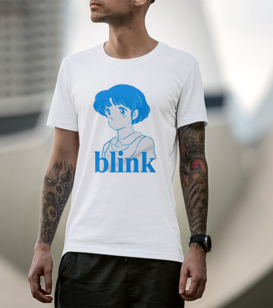 Blink Anime Girl Blue T-Shirt