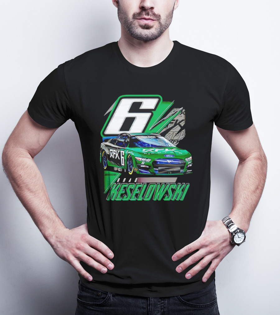 Brad Keselowski Number 6 RFK Racing Green Car T-Shirt