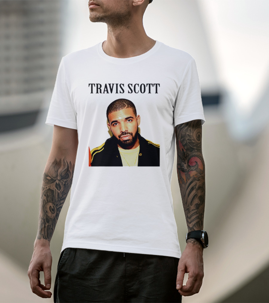 Travis Scott Drake Meme Optical Illusion T-Shirt