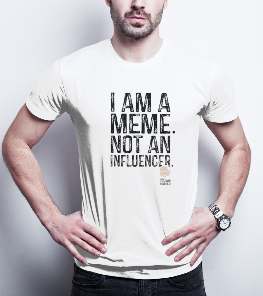 I Am A Meme Not An Influencer Hide The Pain Harold T-Shirt