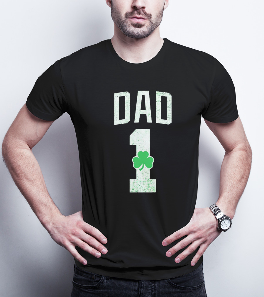 1 Dad Irish Shamrock T-Shirt
