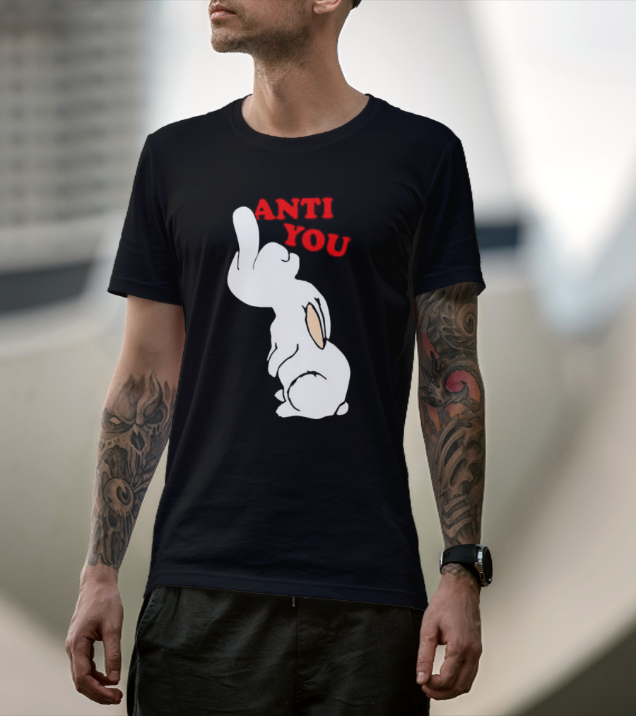 Bunny Anti You Middle Finger Gesture T-Shirt