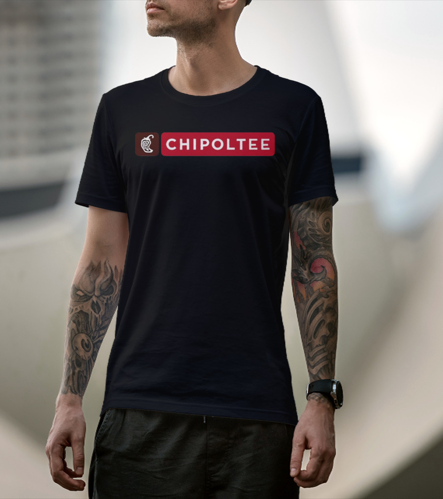 Chipoltee Red Square Logo Parody Chipotle Tex-Mex Food T-Shirt